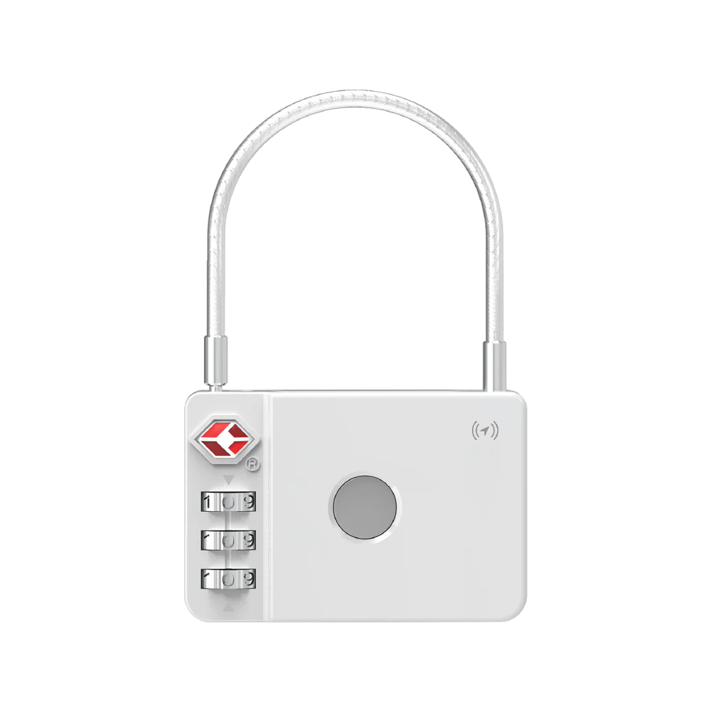 MiLi MiLock Luggage Lock with Integrated Tracker White