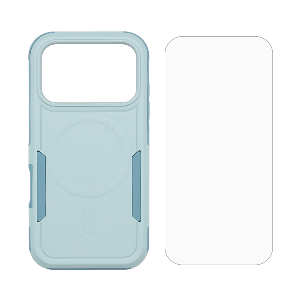Wisecase iPhone 17 Pro Adventurer Case with Magsafe+Glass Cyan