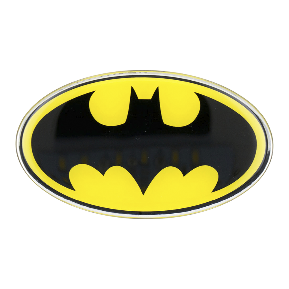 FAN EMBLEMS BATMAN 1989 LOGO DECAL (BLACK, YELLOW AND CHROME)